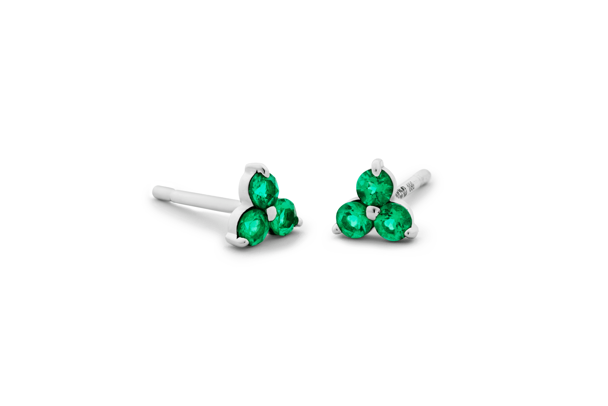 Emerald Trinity Studs