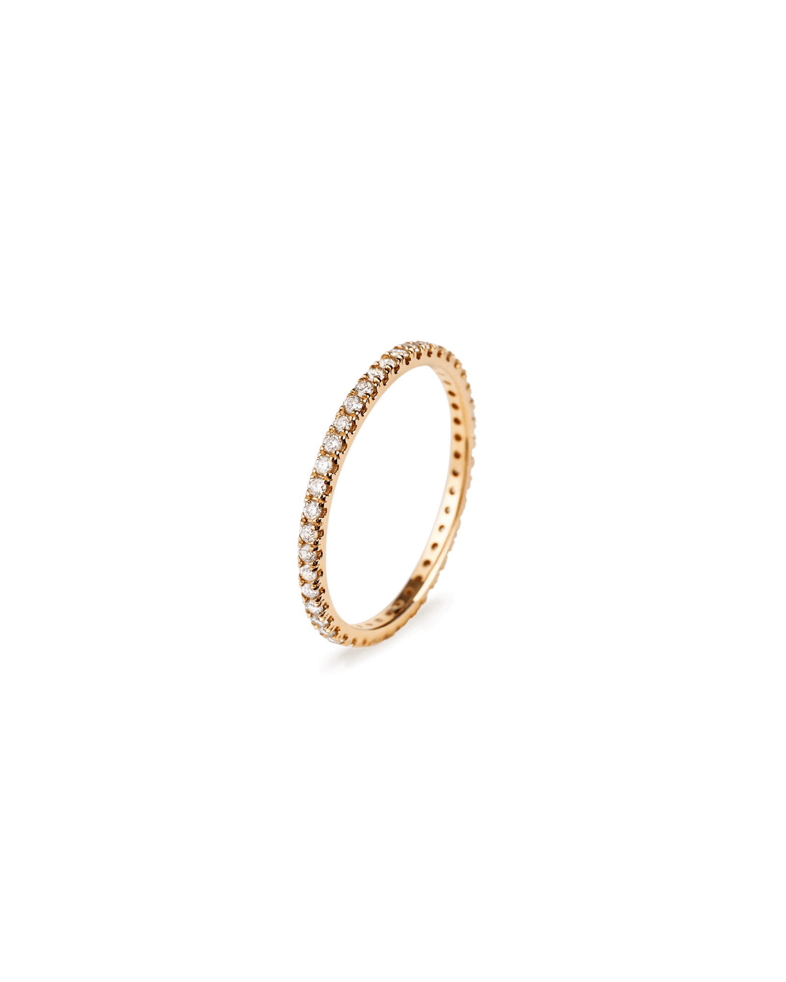 Pavé Diamond Alliance Ring in 14K Gold | Akind