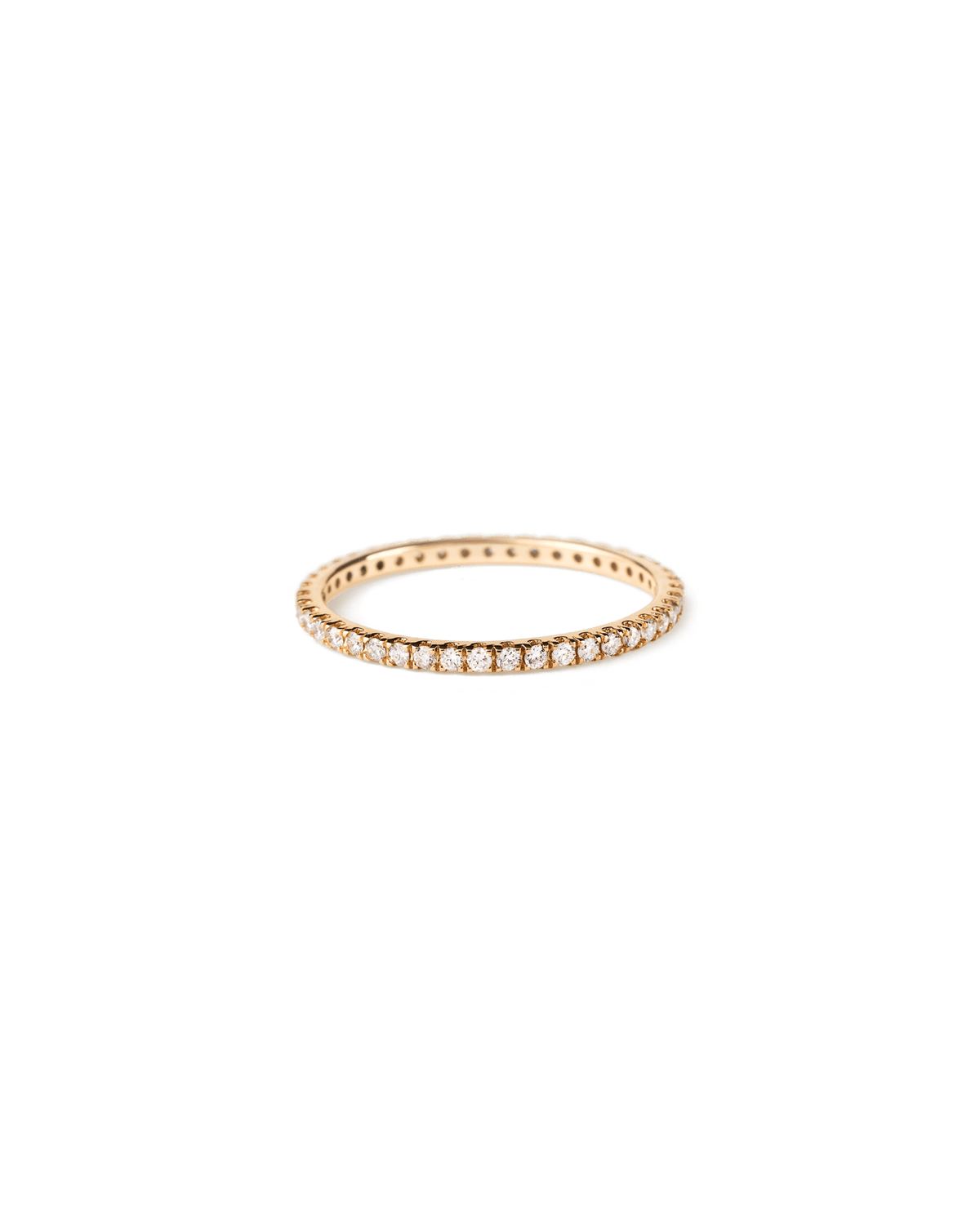 Pavé Diamond Alliance Ring in 14K Gold | Akind