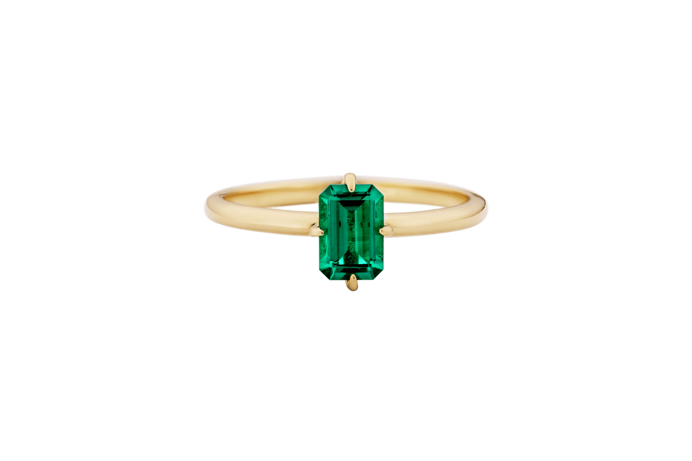 Emerald Ring Solitaire - 14K Gold | Akind