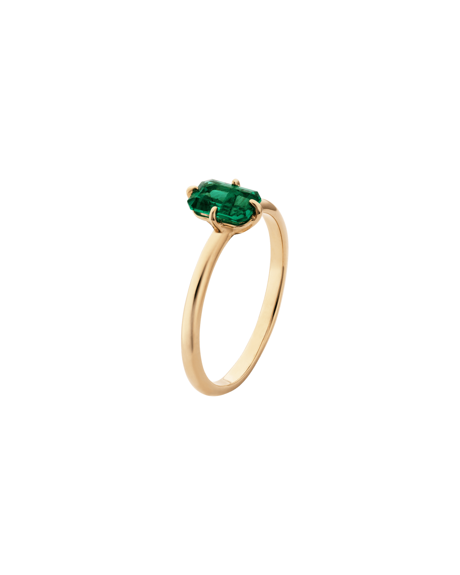 Emerald Ring Solitaire - 14K Gold | Akind