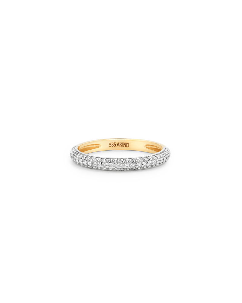 Alliance Pavé Diamond Ring - 14K Gold | Akind